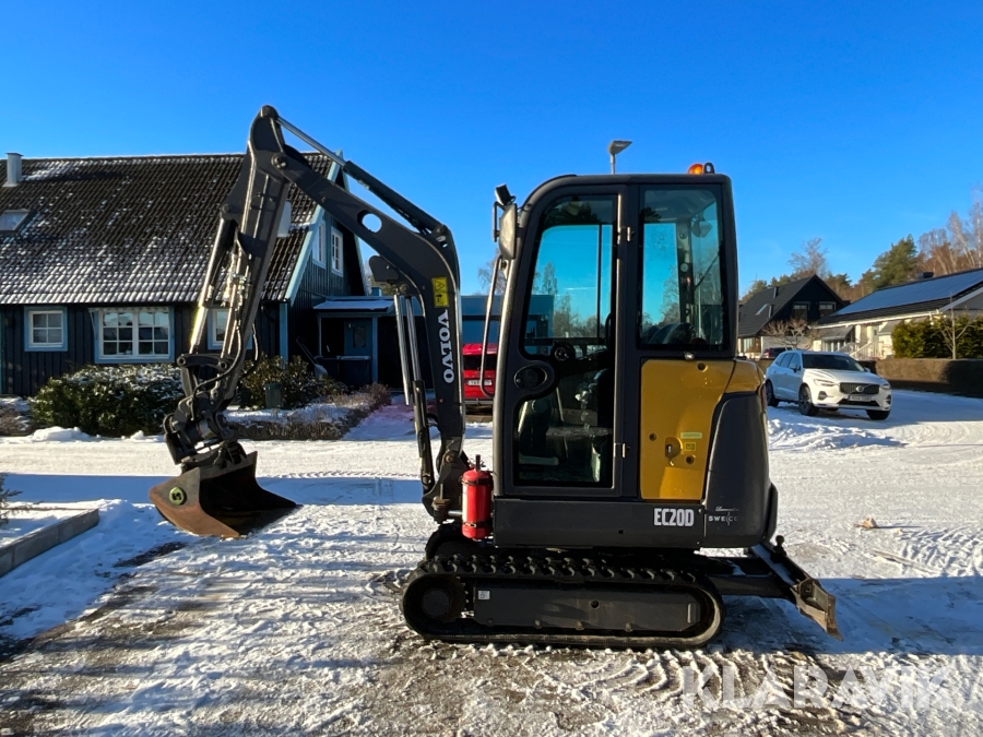 Grävmaskin Volvo EC20D, Växjö, Klaravik auktioner