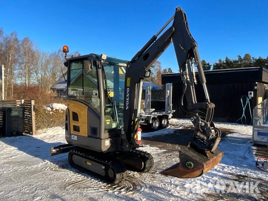 Grävmaskin Volvo EC20D, Växjö, Klaravik auktioner