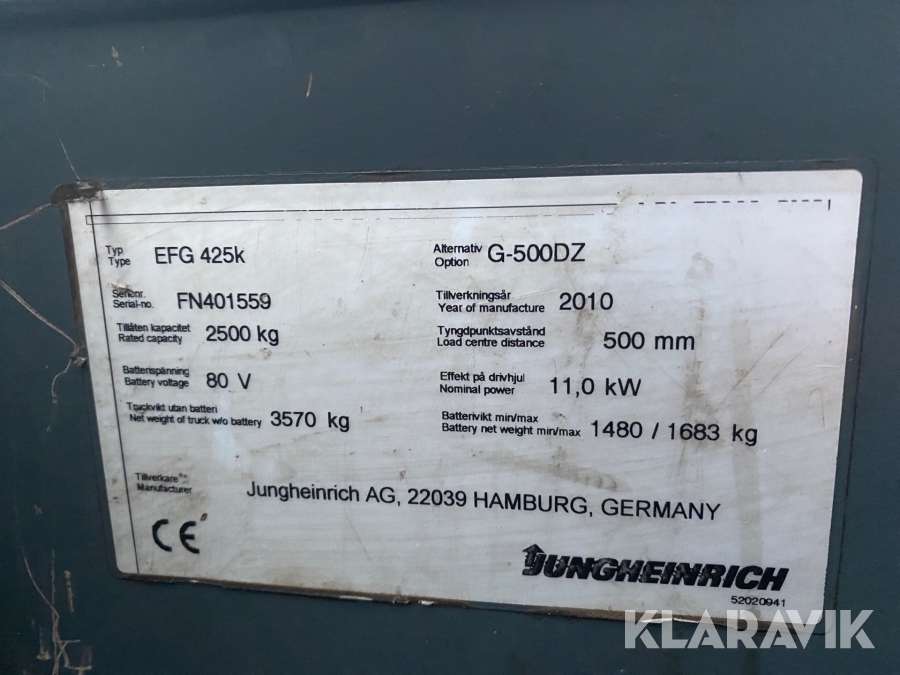 Truck Jungheinrich EFG425K