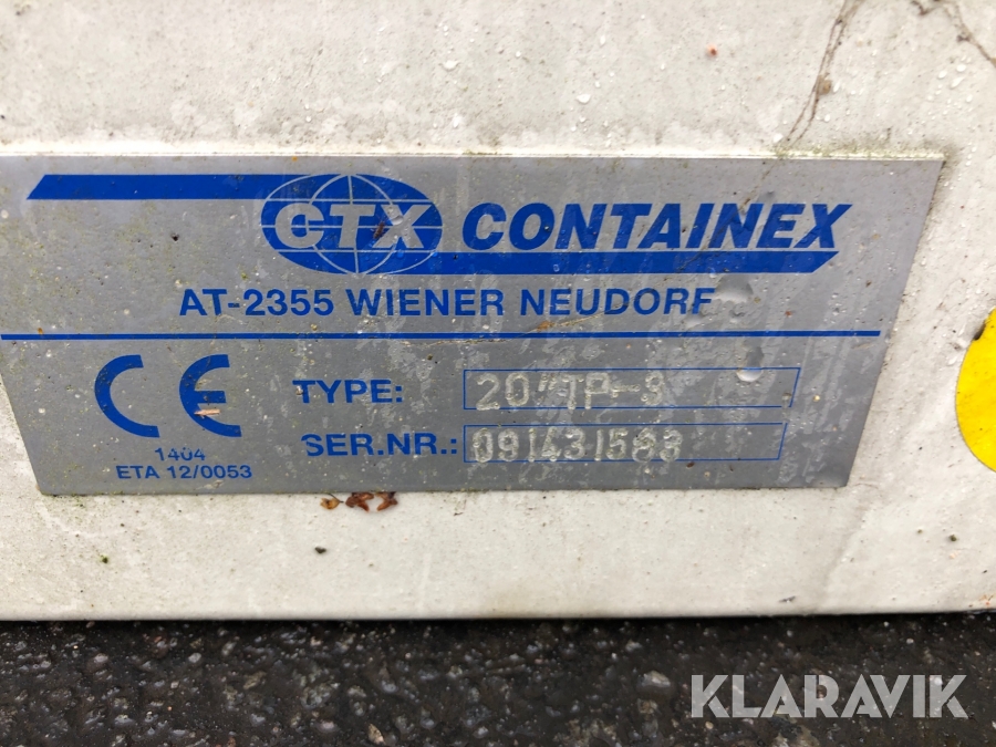 Klaravik Auktioner | Kontorsmoduler CTX Containex 20 TP-9