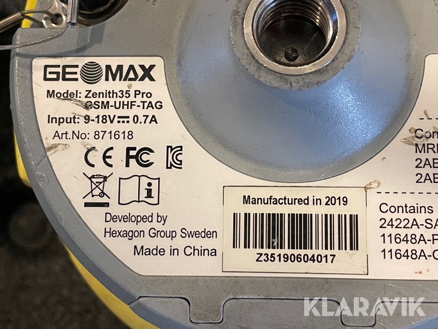 Inmätningsutrustning Geomax Zenith35 Pro, Göteborg,