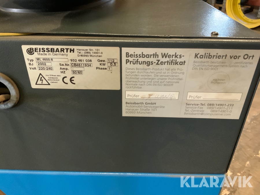 Hjulinställningsmaskin Beissbarth Microline 4600-8