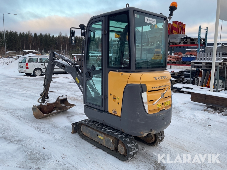 Grävmaskin Volvo Ec15c, Luleå, Klaravik auktioner