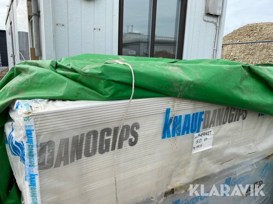 Klaravik Auktioner | Parti med Gips ca 90st skivor Gyproc Normal Ergo ...