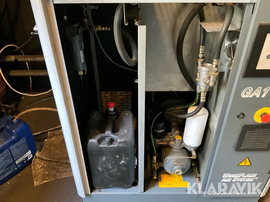 Kompressor Atlas Copco GA11VSD, Värnamo, Klaravik auktioner