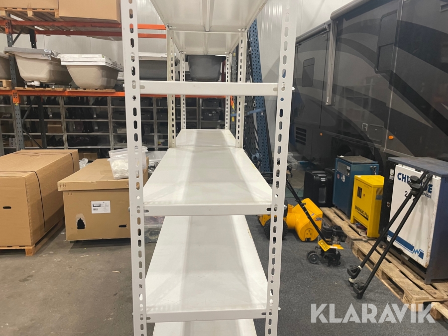 Lagerhyllor i plåt 20 stycken Metaldesign, Åmål, Klaravik au