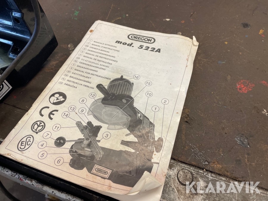 Klaravik Auktioner | Sågkedjeslip Oregon 522A