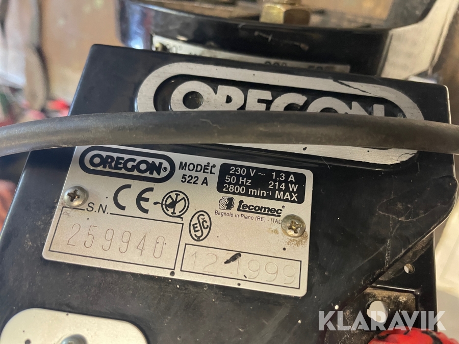 Klaravik Auktioner | Sågkedjeslip Oregon 522A