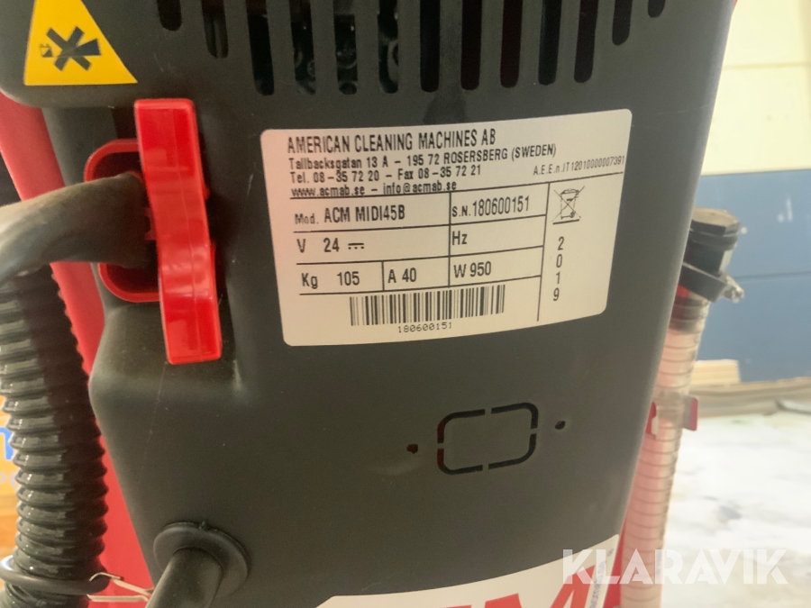 Skurmaskin ACM 45B, Värnamo, Klaravik auktioner