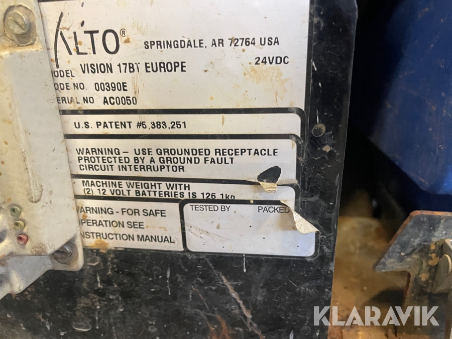 Klaravik Auktioner | Skurmaskin Alto Clarke Vision 17