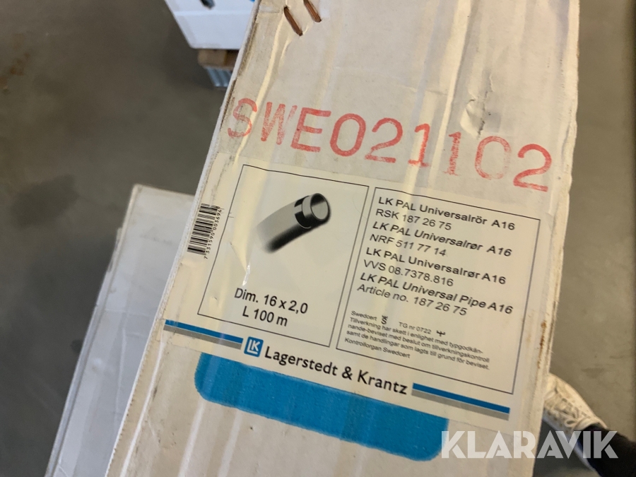 Universalrör LK, Alvesta, Klaravik auktioner