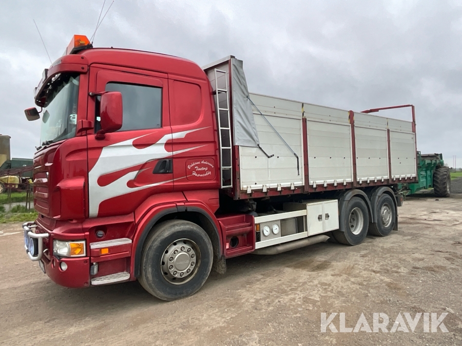 Spannmålsbil Scania R500LB, Simrishamn, Klaravik auktioner