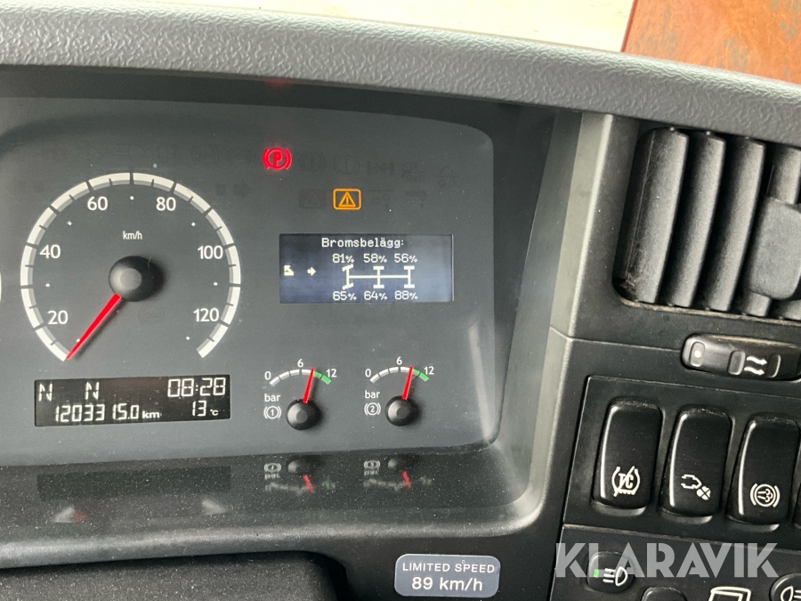 Spannmålsbil Scania R500LB, Simrishamn, Klaravik auktioner