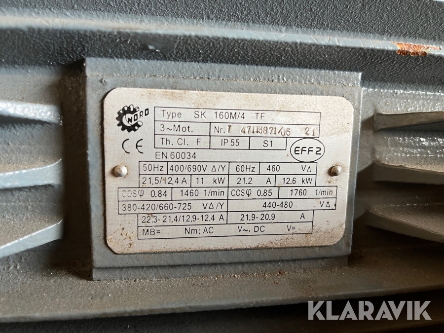 Elmotor Nord Sk 160m/4 tf, Köping, Klaravik auktioner