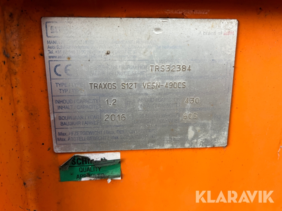 Saltspridare Schmidt Traxos S12T, Linköping, Klaravik auktio