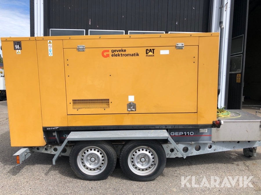 Generator / Elverk Olympian GEP110 110kVA på släpkärra