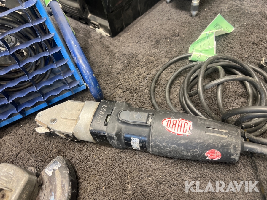 Diverse trasiga maskiner Elbjörn, Hitachi, Dräco, Laserline