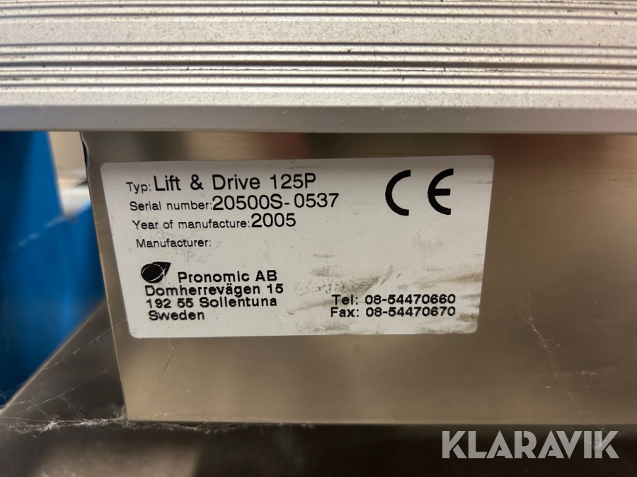 Elektrisk lyftvagn Lift & Drive 125P, Helsingborg, Klaravik