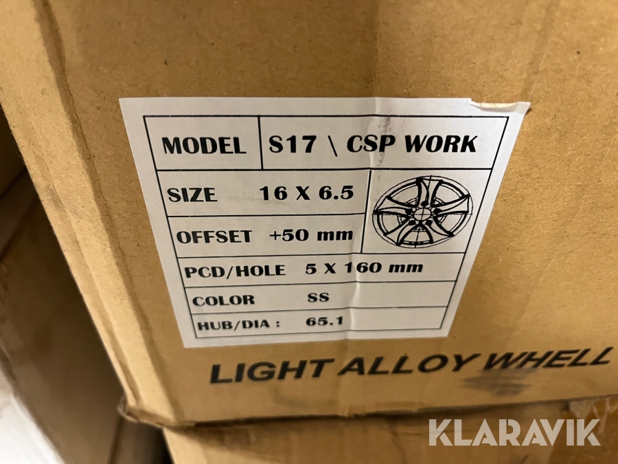 Fälgar 4 st CSP Work, Ekerö, Klaravik auktioner
