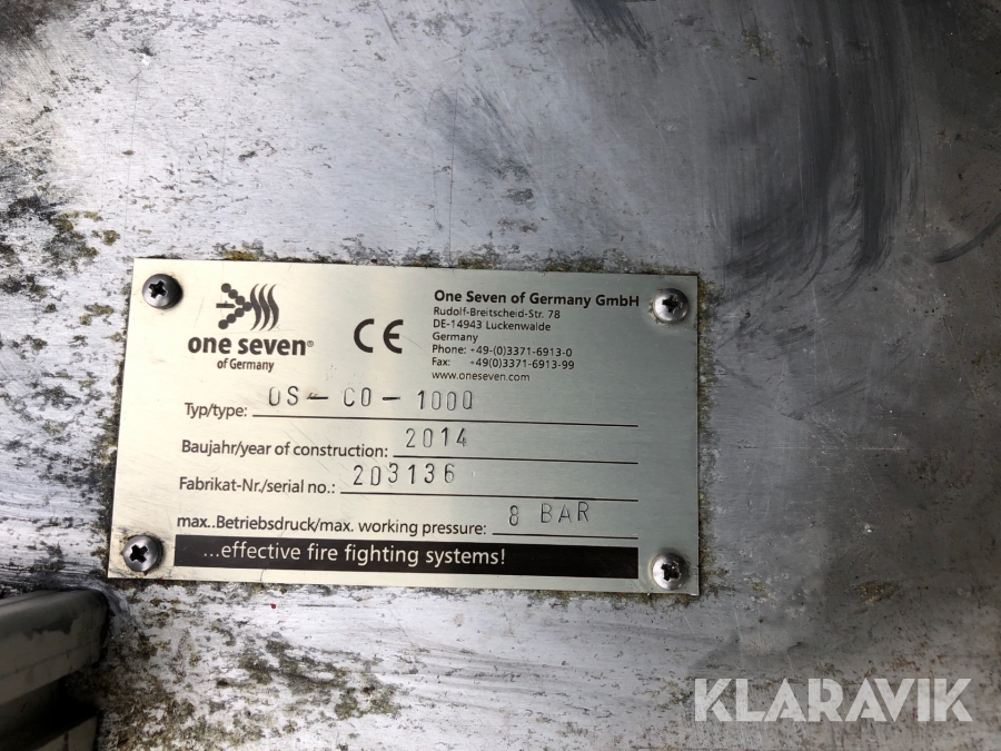 Klaravik Auktioner | Skummaggregat One Seven OS-CO-1000