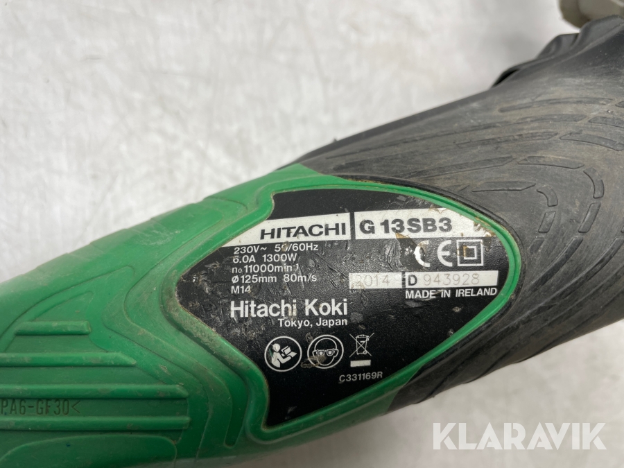 Kap & vinkelslip Hitachi G 13SB3, Svalöv,