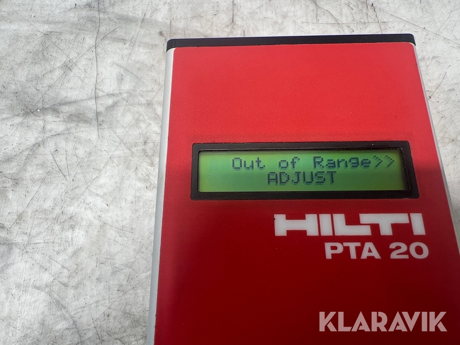 Kalibreringsvertyg Hilti PTA 20, Svalöv, Klaravik auktioner