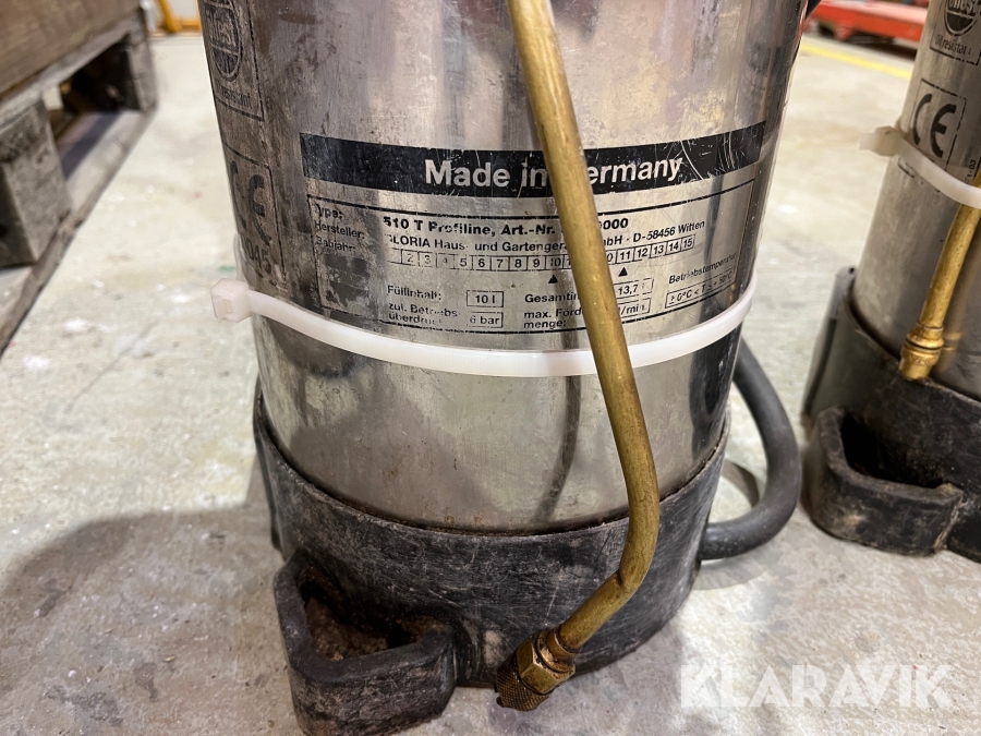 Formoljespruta Tryckspruta 3 st Gloria 510 T, Huddinge, Klar