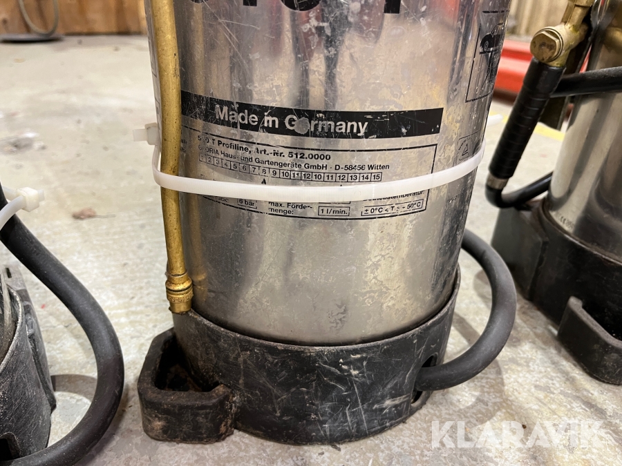 Formoljespruta Tryckspruta 3 st Gloria 510 T, Huddinge, Klar