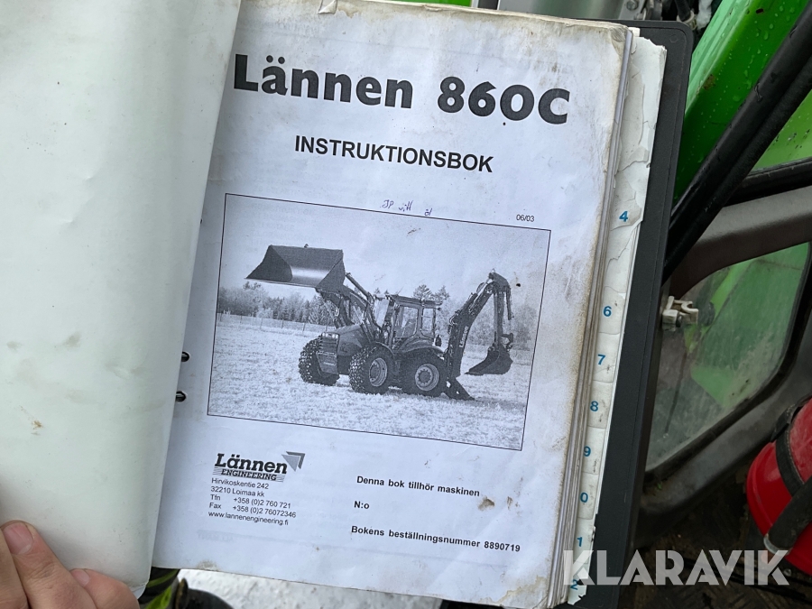 Grävlastare Lännen 860C, Storuman, Klaravik auktioner