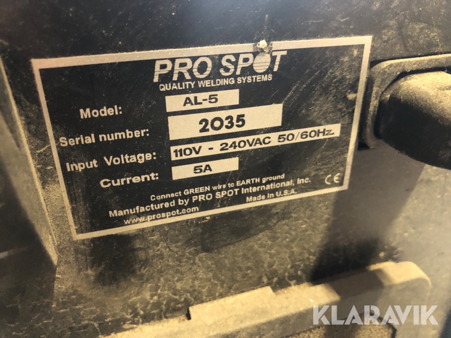 Klaravik Auktioner | Svets Pro Spot AL-5 för aluminium