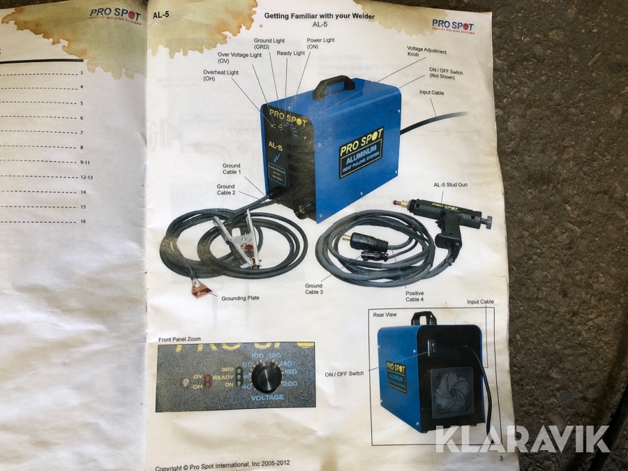 Klaravik Auktioner | Svets Pro Spot AL-5 för aluminium