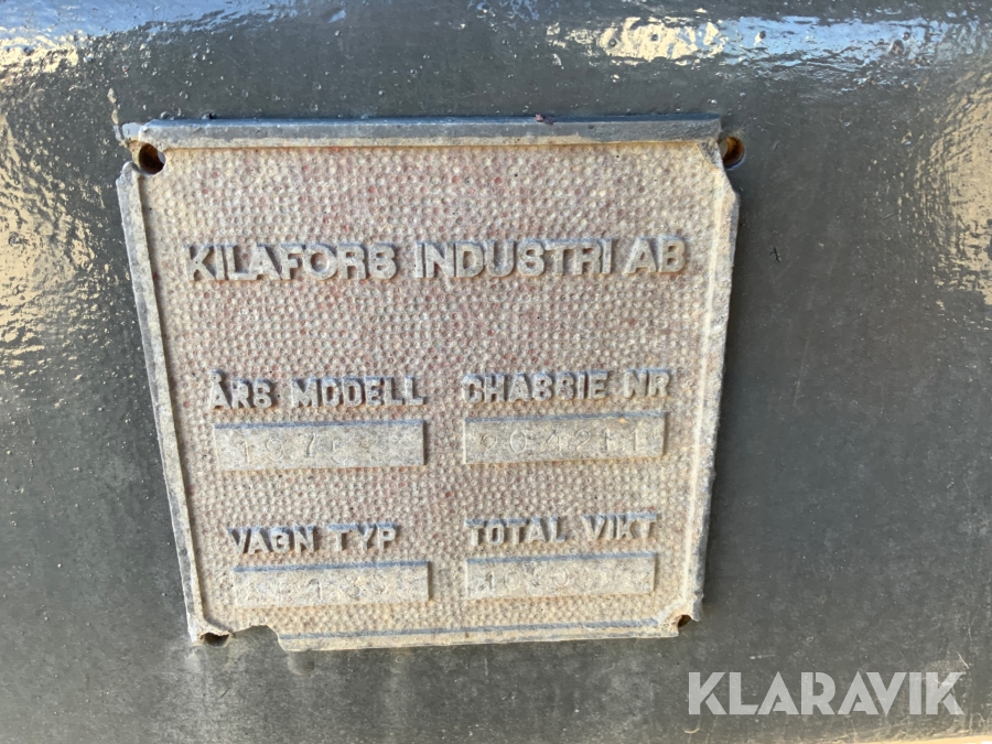 Tippsläp med Jigg Kilafors, Tingsryd, Klaravik auktioner