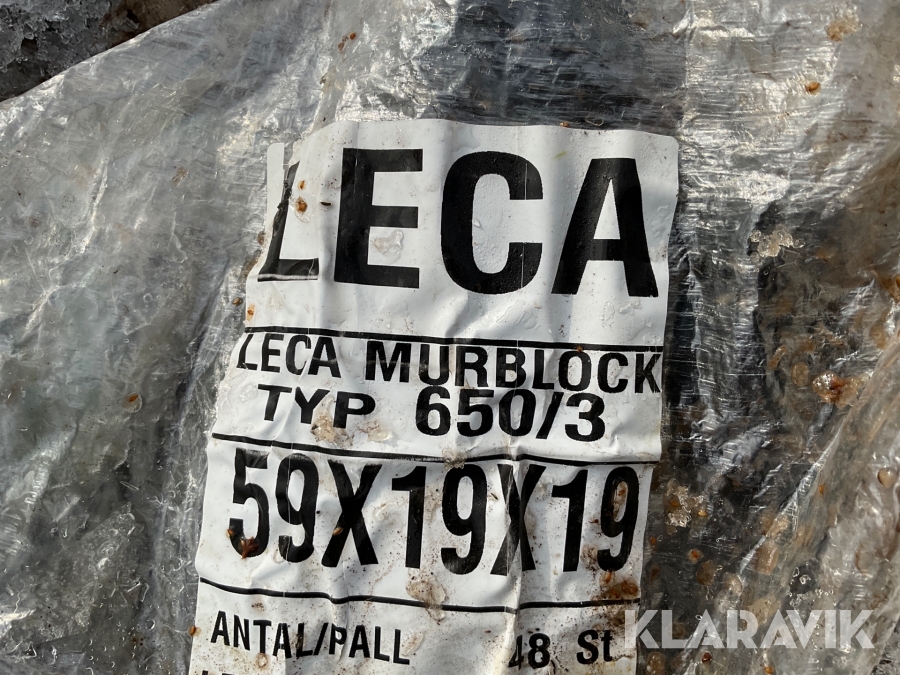 Murblock Leca, Filipstad, Klaravik auktioner