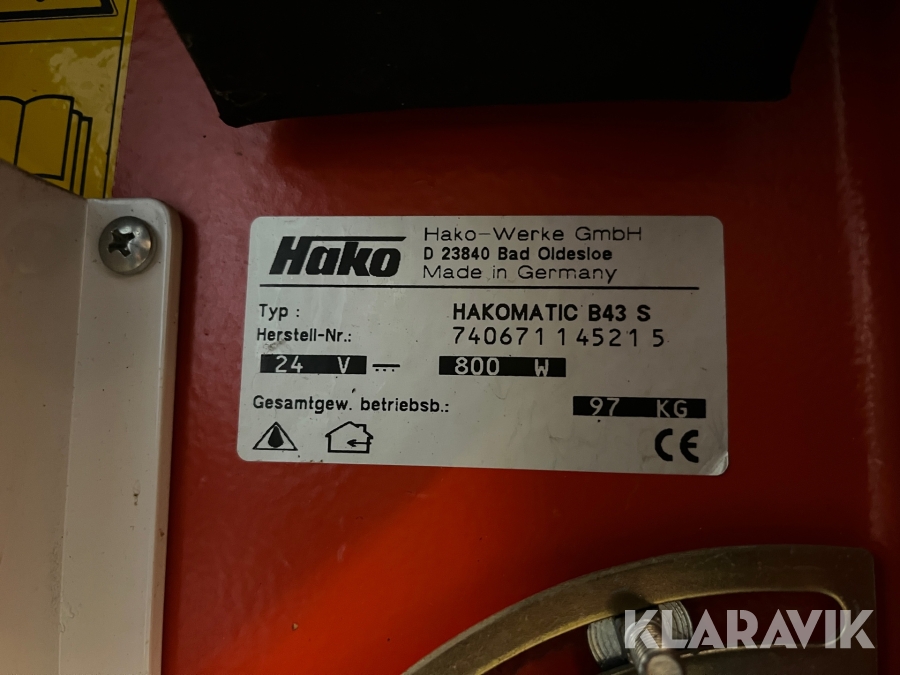 Skurmaskin Hako Hakomatic B43 S, Lund, Klaravik auktioner
