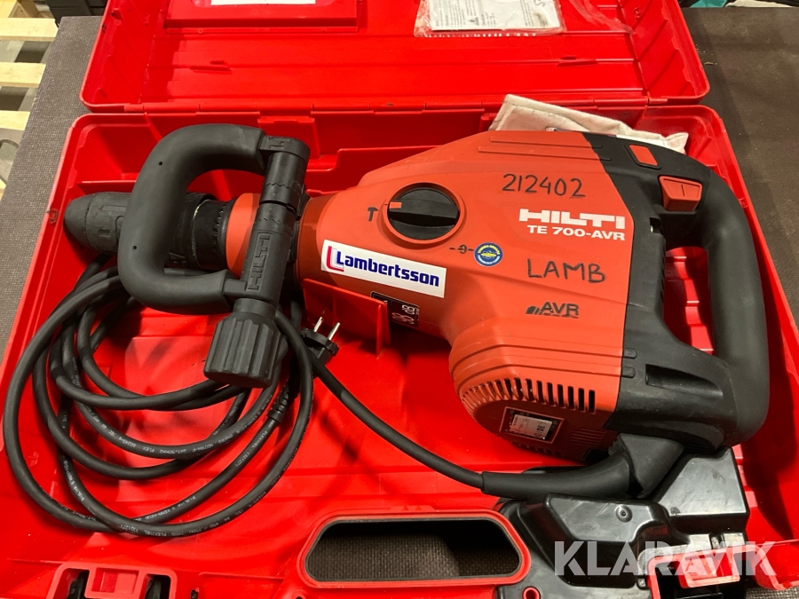 Bilningsmaskin Hilti TE 700 AVR, Umeå, Klaravik auktioner