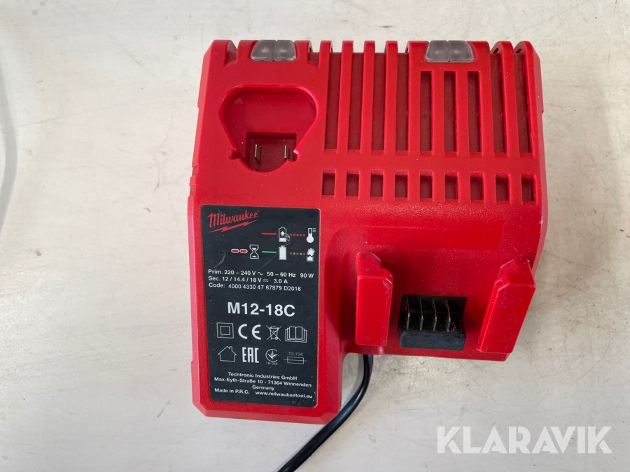 Klaravik Auktioner | Fogpistol batteri Milwaukee C18PCG600A