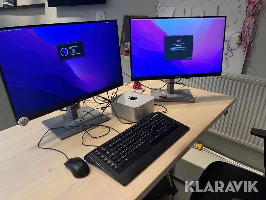 Mac studio + 2 monitorer Apple M1 Max 64 GB, Stockholm, Klar