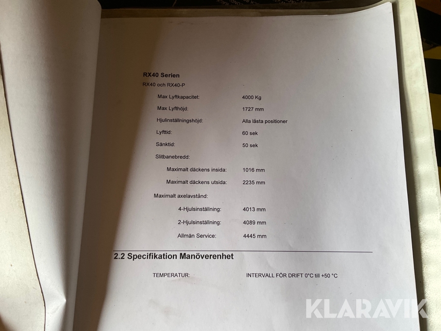 Körbanesax Hunter RX 40, Karlstad, Klaravik auktioner