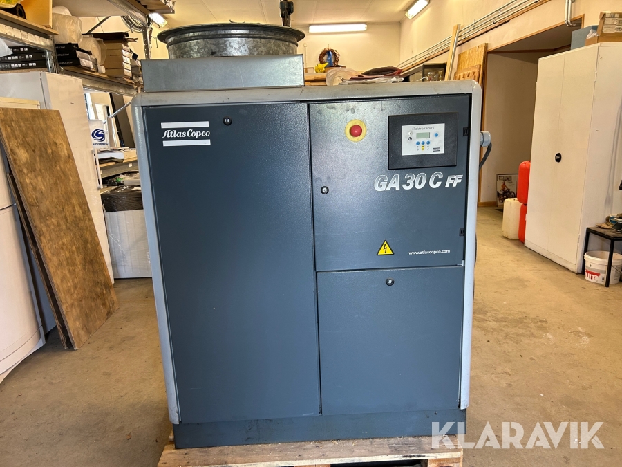 Kompressor Atlas Copco GA 30 C FF, Askersund, Klaravik aukti