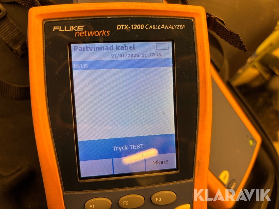 Kabeltestare / mätinstrument Fluke DTX-1200, Ale, Klaravik a