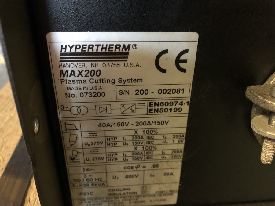 Klaravik Auktioner | Plasmaaggregat Hyperterm Max200