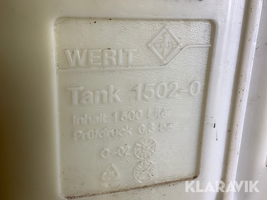 Klaravik Auktioner | Dieseltank Werit 1502-0 1500L