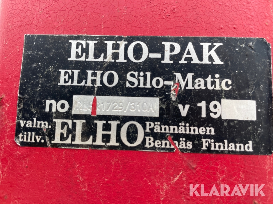 Inplastare Elho-pak 310 320 Silo-Matic, Sunne, Klaravik aukt