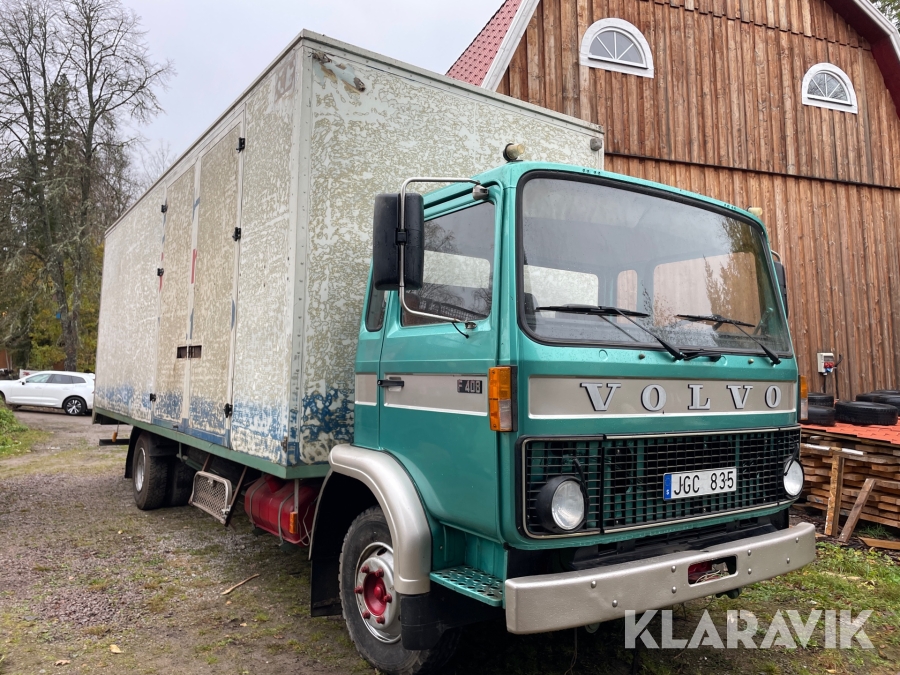 Veteranlastbil Volvo F408, Karlskrona, Klaravik auktioner