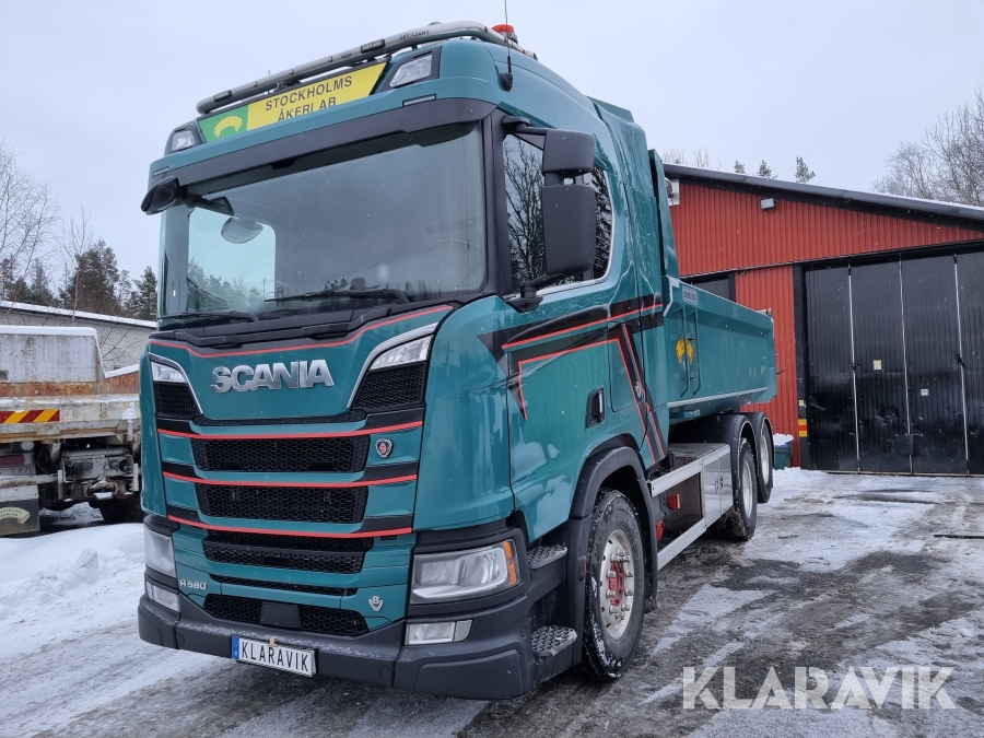Schaktbil Scania R580, Huddinge, Klaravik auktioner