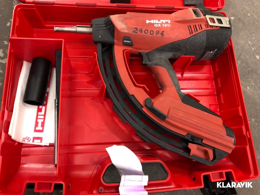 Klaravik Auktioner | Bultpistol, gasdriven,betongspik, max 40mm