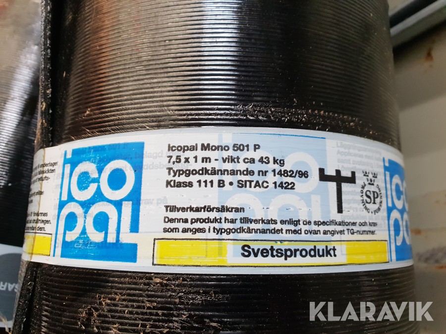 Klaravik Auktioner | Papprullar Icopal Mono 501