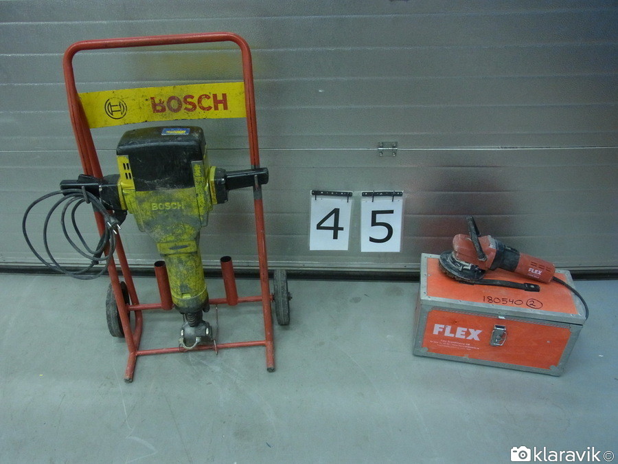 Klaravik Auktioner | BILNINGSHAMMARE EL & VÄGGSLIPMASKIN EL