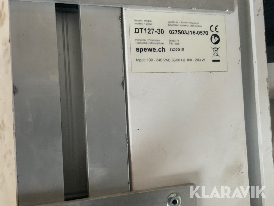 Cellplastskärare Inotec DT127-30, Tomelilla, Klaravik aukti