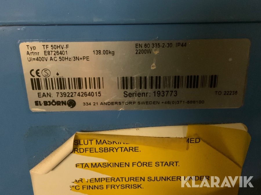 HetvattenAirotemper EL-Björn TF 50HV-F, Alingsås, Klaravik a